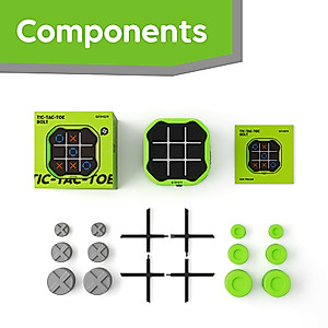 GiiKER Tic Tac Toe Bolt Game, Original 3-in-1 Handheld Puzzle Game Console, Portable Travel Games for Car Ride, Board Games for Kids and Adults, Birthday Gifts Easter Basket Stuffers for Ages 3+