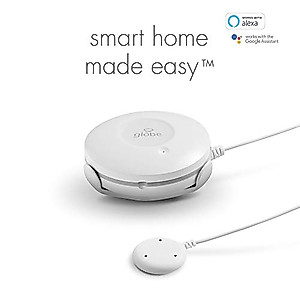 Wi-Fi Smart Water Leak Sensor, No Hub Required, Battery Operated, White,50027