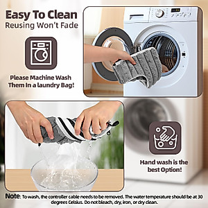 Heated Toilet Seat Cover,USB Powered Toilet Seat Warmer with Charger,5-Speed Adjustable Temperature and Timing Function,Levels Toilet Seat Cover with Soft Plush Fabric,Easy To Clean and Installation