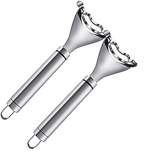 2PCS Magic Corn Peeler，Kitchen Gadget，Stainless Steel Corn Thresher with Ergonomic Handle，Corn Stripper Corn Cob Stripper Tool，Thresher Corn Cutter from the Cob