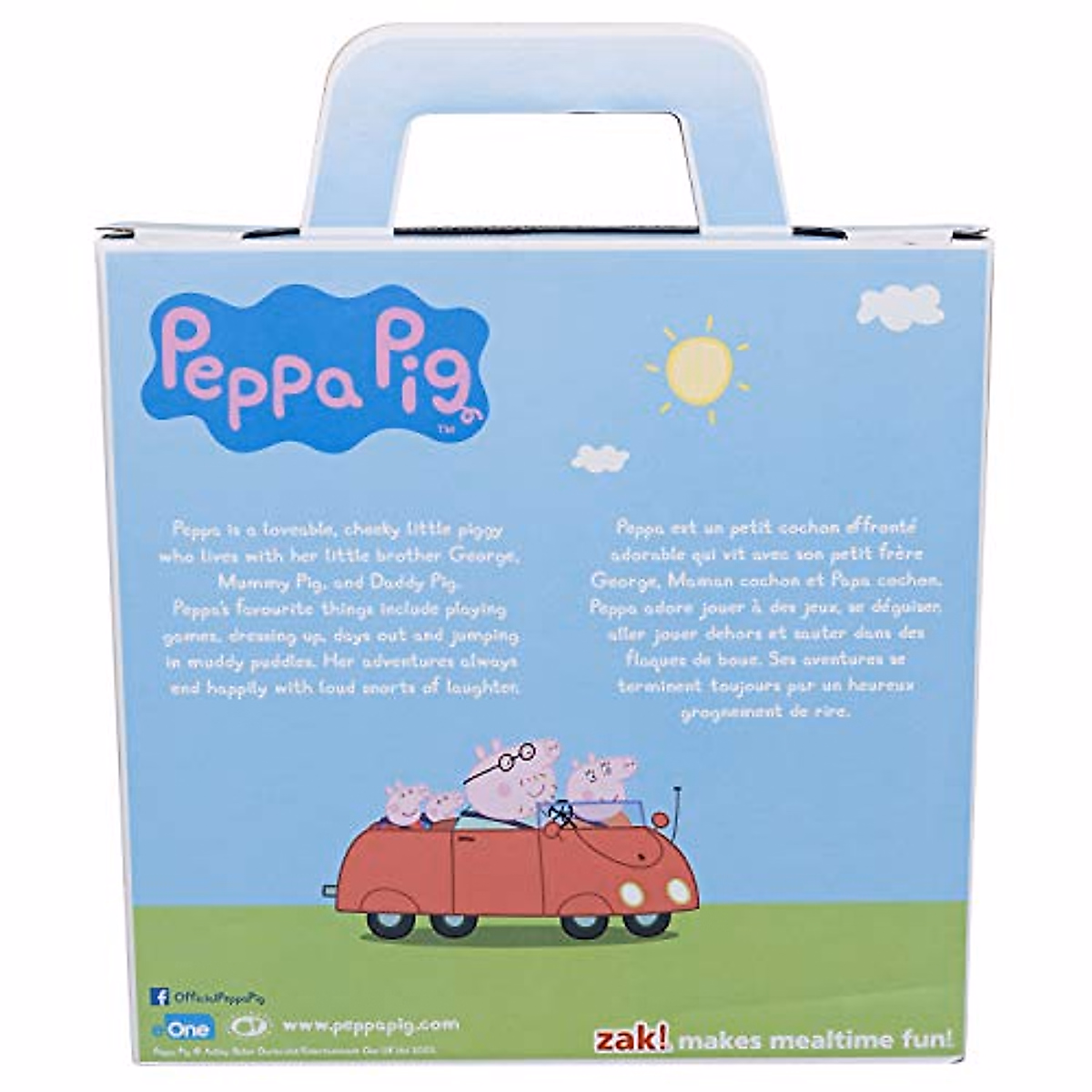 Zak Designs Peppa Pig Kids Dinnerware Set Includes Plate, Bowl, and Tumbler, Made of Durable Material and Perfect for Kids (Peppa & George Pig, 3 Piece Set, BPA-Free)