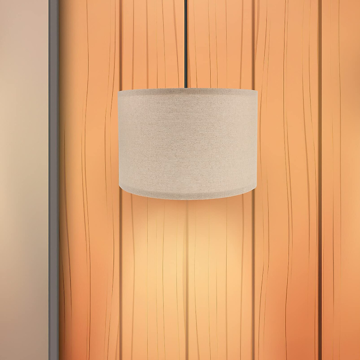 Table Lampshade Drum Lampshade Natural Beige Linen Lampshades Barrel Lamp Shade Chandelier Lampshade