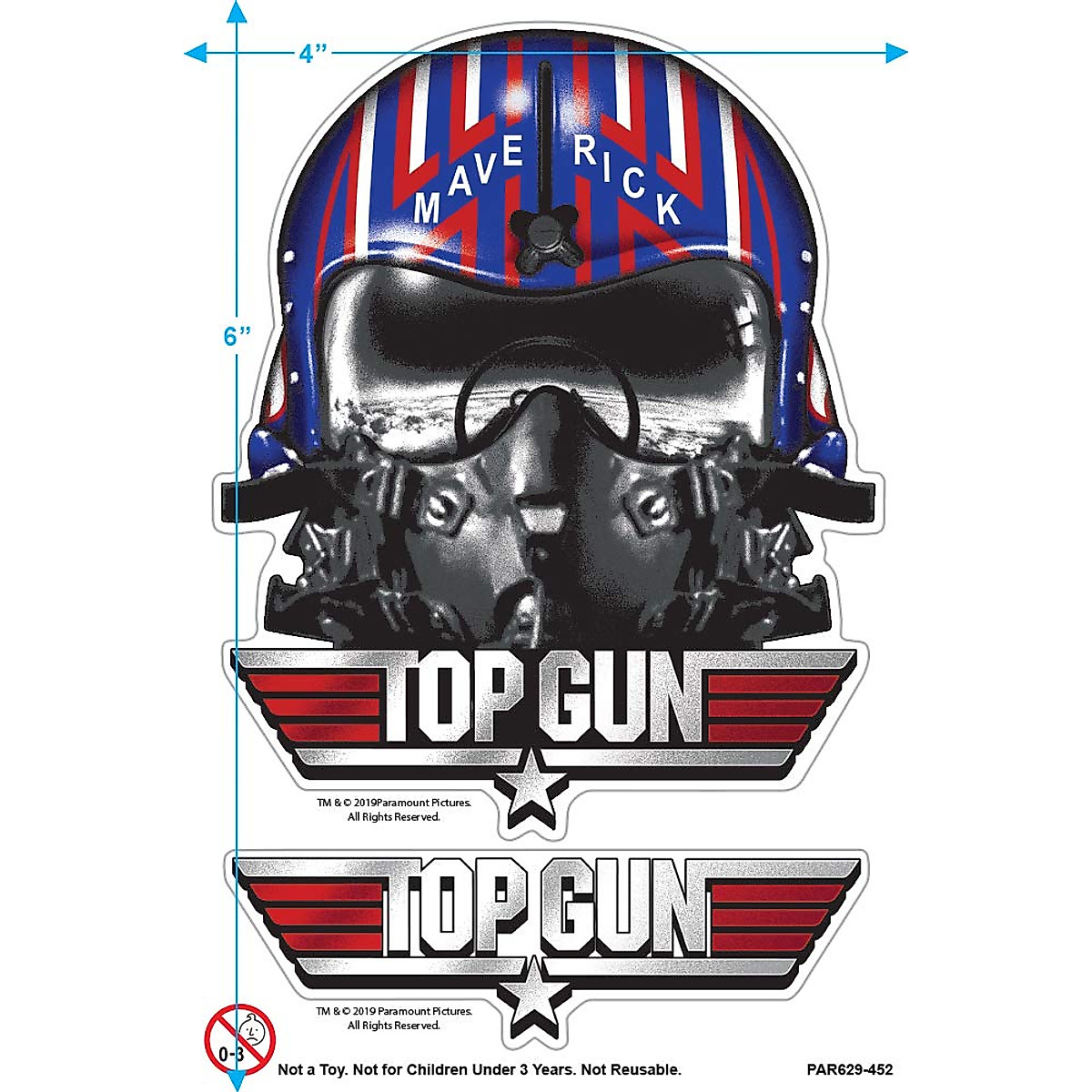 Top Gun Maverick Helmet T Shirt & Stickers (Medium)
