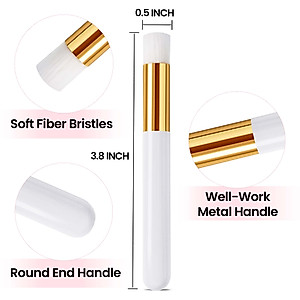 30 PCS Lash Shampoo Cleansing Brush for Eyelash Extension Super Soft Facial Cleaning Brush Use For Eye Bath Wash Kit By Camillash(30 PCS White）