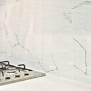 YARNOW 3 Rolls Oilproof Wallpaper Room Self- Cabinet Adhesive Tile Liner Ornament Stickers Kitchen Backsplash Oil Cupboard Practical Indoor Cm*m Household Proof Countertop