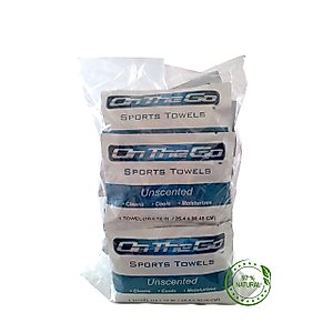 On The Go Towels Unscented Large Body Wipes (25)