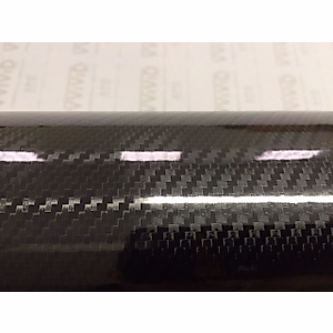 VViViD Epoxy High Gloss Carbon Fiber Architectural Vinyl Wrap (1ft x 5ft, Black) Interior Use Only