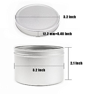 EricX Light Candle Tin 24 Piece, 8 oz, for Candle Making