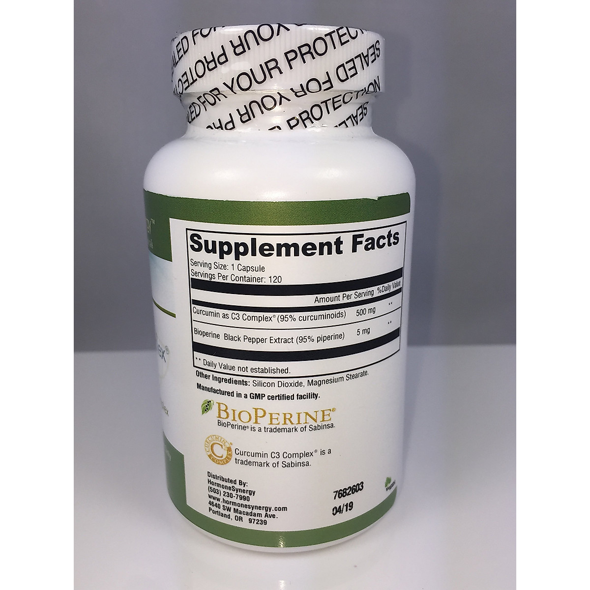 Curcumin C3 Complex ® with BioPerine ® | Ultra HIGH Potency | 120 ea. | Each 500 mg Capsule Features a 100% Pure Turmeric Extract standardized to Curcuminoids (95%) Trademarked and Patented