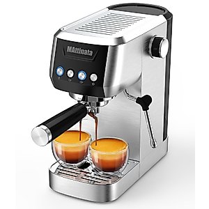 Espresso Machine 20 Bar, Espresso Maker with Milk Frother for Cappuccino, Latte, Stainless Steel-Mattino Ultra