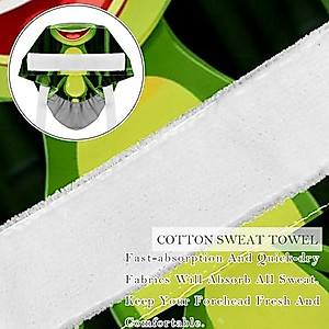 CWAGFEQZ 2-Pc Gourd-Shaped Working Cap,Fisherman Hat with Buttons and Cotton Sweatband,Green Plant Jungle Frog