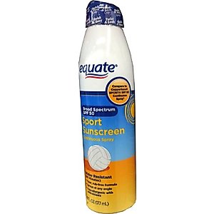 Equate Broad Spectrum SPF 50 Continuous Spray Sport Sunscreen 6oz Compare to Coppertone Sport