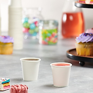 Comfy Package [4 oz. - 300 Count White Paper Cups, Small Disposable Bathroom, Espresso, Mouthwash Cups