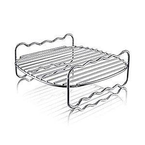 Philips Essential Airfryer Compact 1.8lb/4.1L Capacity Digital Airfryer, Black & Party Master Accessory Kit with Double Layer Rack and Silicone Muffin Cups, Silver/Red