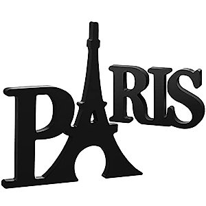 Paris Decor for Bedroom Wooden Themed Bedroom Decor Paris Word Sign Eiffel Tower Wood Table Sign Wooden Letters Table Decor for Girls Bedroom for Home Bedroom Living Room Office Decoration Supplies