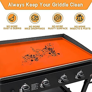 LEWORKUS 28" Griddle Mat Silicone for Blackstone, Silicone Griddle Cover Compatible with Blackstone, Blackstone Griddle Accessories, Heavy Duty Grill Cover for All Season Cooking Protective
