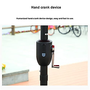 YXDFG 10 Ft Square Patio Umbrella with LED Lights,Solar Outdoor Patio Table Market Umbrella,with Tilt and Crank Solar Umbrella,for Garden, Deck, Backyard, Pool and Beach,Coffee