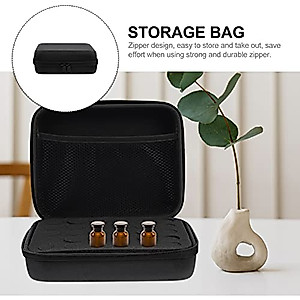 SEWACC Essential Oil Storage Case Travel Carrying Holder Art Craft Organizer Bag for 5ml 10ml 15ml Essential Oil Bottles Black