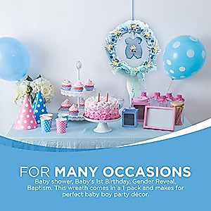 Your Favorite Moments Hanging Decoration: Blue Baby Boy Hanging Decor for Baby Shower, Gender Reveal, Birthdays