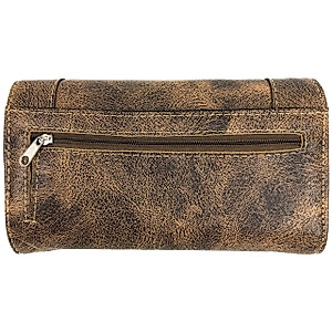 Zelris Dakota Dales Pony Horse Embroidery Mane Western Country Women Crossbody Wallet (Brown)