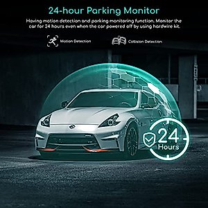 1440P QHD Built-in GPS Wi-Fi Dash Cam, Front and Inside Car Camera Recorder with Infrared Night Vision, Supercapacitor, 4 IR LEDs，G-Sensor, Parking Mode, Loop Recording (D30S)