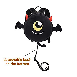 TONG&HIN.Y Toddler Safety Harness Backpack with Leash,Little Kid Anti Lost Leash Backpack Boys Girls,Kids Baby Harenss Backpack(Black)