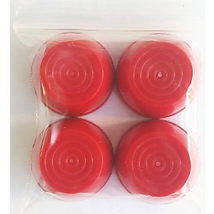 Quadrapoint Hub Cap compatible with Popular Red Wagon Brand Plastic & Folding Wagons 7/16" RED (NOT for Wood or Steel Wagons) (red)