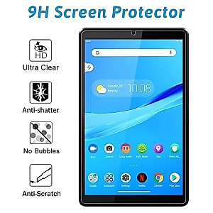 GOZOPO [2 Pack Screen Protector for Lenovo Tab M8 (8 inch), Scratch Resistant 9H Hardness Tempered Glass for Lenovo Tab M8 Tablet 8''