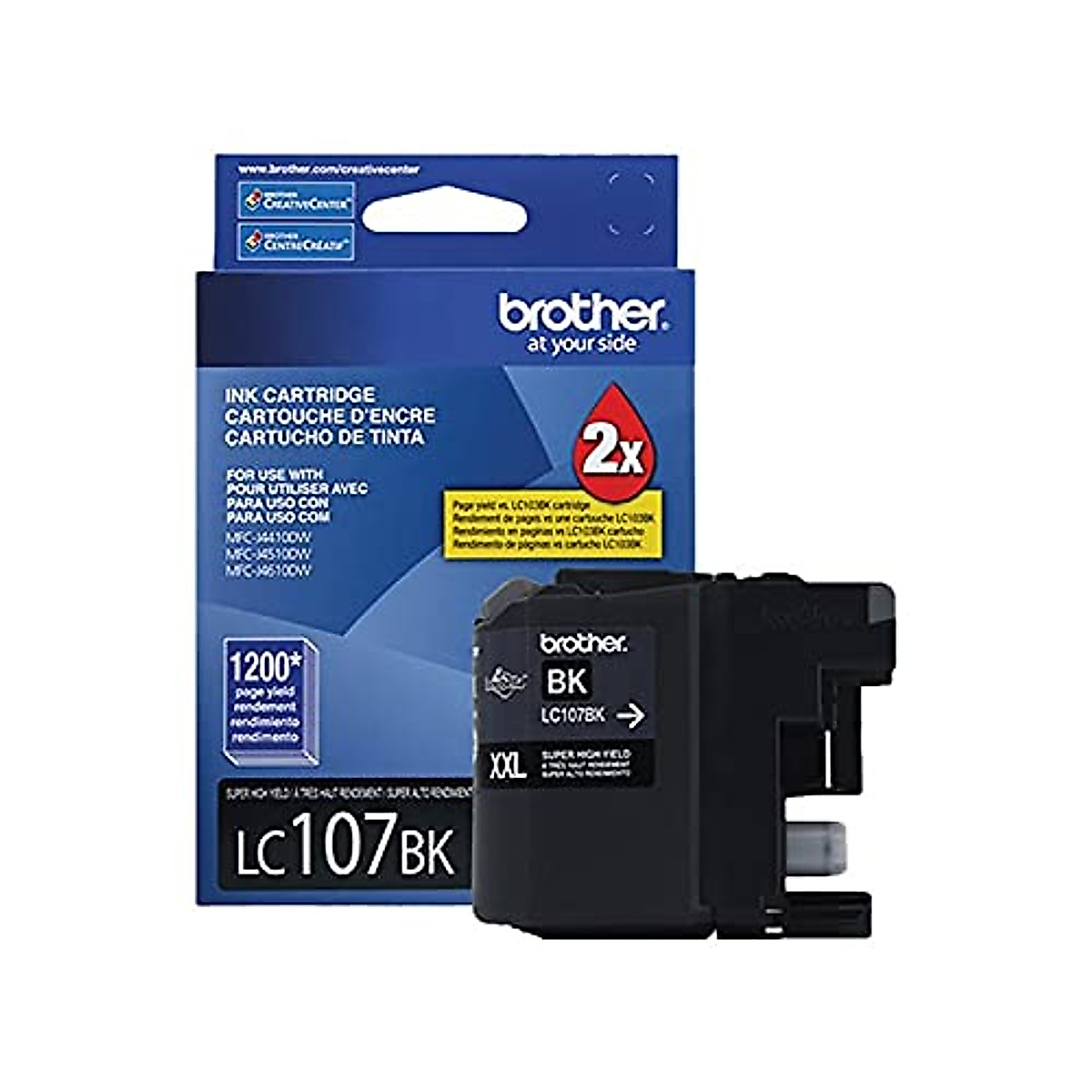 Brother LC107BK Super High Yield - black - original - ink cartridge - for MFC J4410DW, J4510DW, J4610DW, J4710DW