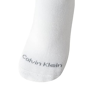 Calvin Klein Women's Athletic Sock - Cushion Quarter Cut Ankle Socks (6 Pack), Size 4-10, White