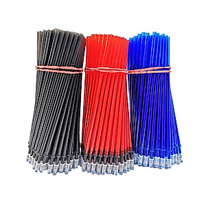50pcs/lot Erasable Gel Pen Refills 0.5mm Blue Black Red Ink Office School Erasable Pen Washable Handle Colored Erasable Ink Pens Writing Stationery (Red)