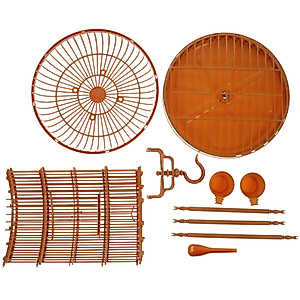 POPETPOP Bird Cage 1 Set Birdcage Traveling Accessories Round Bird Cage Aviary Cage Outdoor Cages for Birds Budgie Cage Bird Travel Cage Plastic Bird Keeping Cage Lovebird Cage Lining