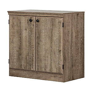 South Shore Morgan Small 2-Door Storage Cabinet-Weathered Oak
