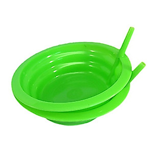GOOD LIVING Set of 2 Sip-A-Bowl Cereal Bowls With Built-In Straw, Colors Vary, 1-pack
