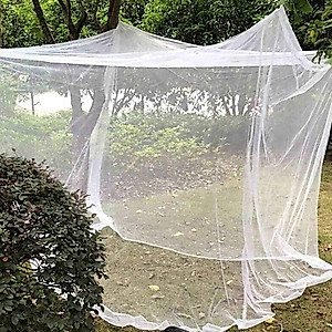 Camp Mosquito Net, Ultra Large Mosquito Net Camping Tent for Camping, Finest Holes Mesh 20, Square Netting Curtain for Bunk Bed, Camping, Bedding, Patio, Easy Installation, Storage Bag 200*200*180cm