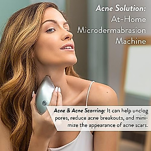 Microderm GLO Diamond Microdermabrasion Machine and Suction Tool - Clinical Micro Dermabrasion Kit for Anti Aging, Advanced Home Facial Treatment System, Blackhead Remover & Exfoliator for Acne Scars