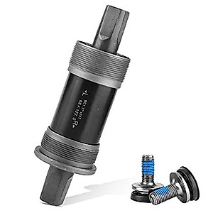 VGEBY1 Bike Bottom Bracket Square Hole Crank Axis, Middle Mountain Bike Center Shaft for Square Tapered Spindle Crank(68X122.5L) Bottom Bracket 68Mm Bottom Bracket