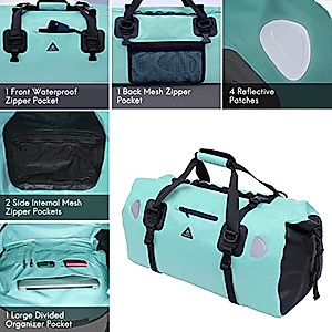 Haimont Waterproof Duffel Bag Roll-top Dry Duffel Bag with Quick-fixed Straps for Motorcycling, Rafting, Boating, SUP, Kayaking, Travel,50L