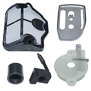 AUMEL Oil Pump Pick Up Bar Plate Air Filter Intake Boot Kit for Husqvarna 136 137 141 142 Chainsaw Replace 545036801, 530047855, 530029811