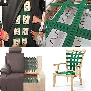 AUXPhome Elastic 10% Stretch Latex Webbing Upholstery Elasticated Band Strap Belt Elastic Spool 2" inches Wide x 20' feet, for Sofa/Couch/Chair Furniture Repair DIY or Replacement