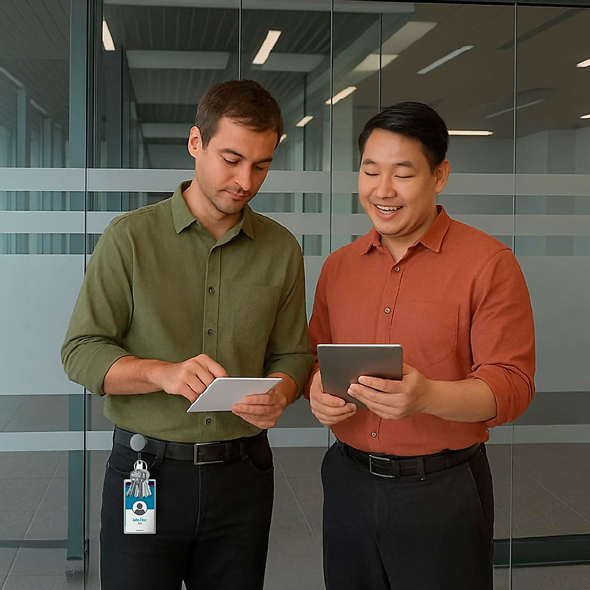 2 Pack Heavy Duty Retractable Badge Holder Reel, Will Well Metal ID Badge Holder with Belt Clip Key Ring for Name Card Keychain [All Metal Casing, 27.5" UHMWPE Fiber Cord, Reinforced Id Strap]