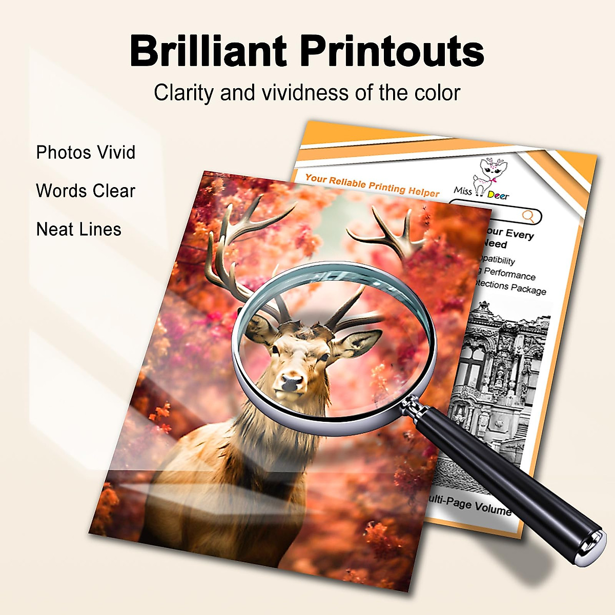 MS Deer Compatible PGI-2200XL Pigment Ink Cartridges Replacement for Canon 2200 XL for Maxify MB5420 MB5320 MB5120 MB5020 iB4120 iB4020 Printers (2 Pigment Black, 1 Cyan, 1 Magenta, 1 Yellow) 5-Pack