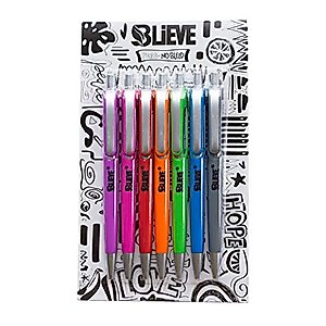 BLIEVE- Bible Pens No Bleed Through, Pack of 7, Bible Journaling Supplies, Colorful Pens, Ink Ballpoint Color Pens, Bullets Journal Pens, Fine Point Writing Pens, Colored Gel Pen, Study Accessories