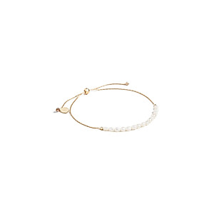SHASHI Women's Natasha Bracelet, Pearl, Off White, Gold, One Size