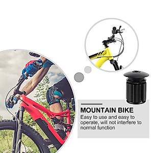 INOOMP 2pcs Bicycle Handlebar Bike Handle End Plugs Handlebar End Caps Handlebar Ends Bar End Plugs Handlebar Locking Caps Alloy Handlebar Plug Handle Bar Grip Plugs Handlebar Lock Plug