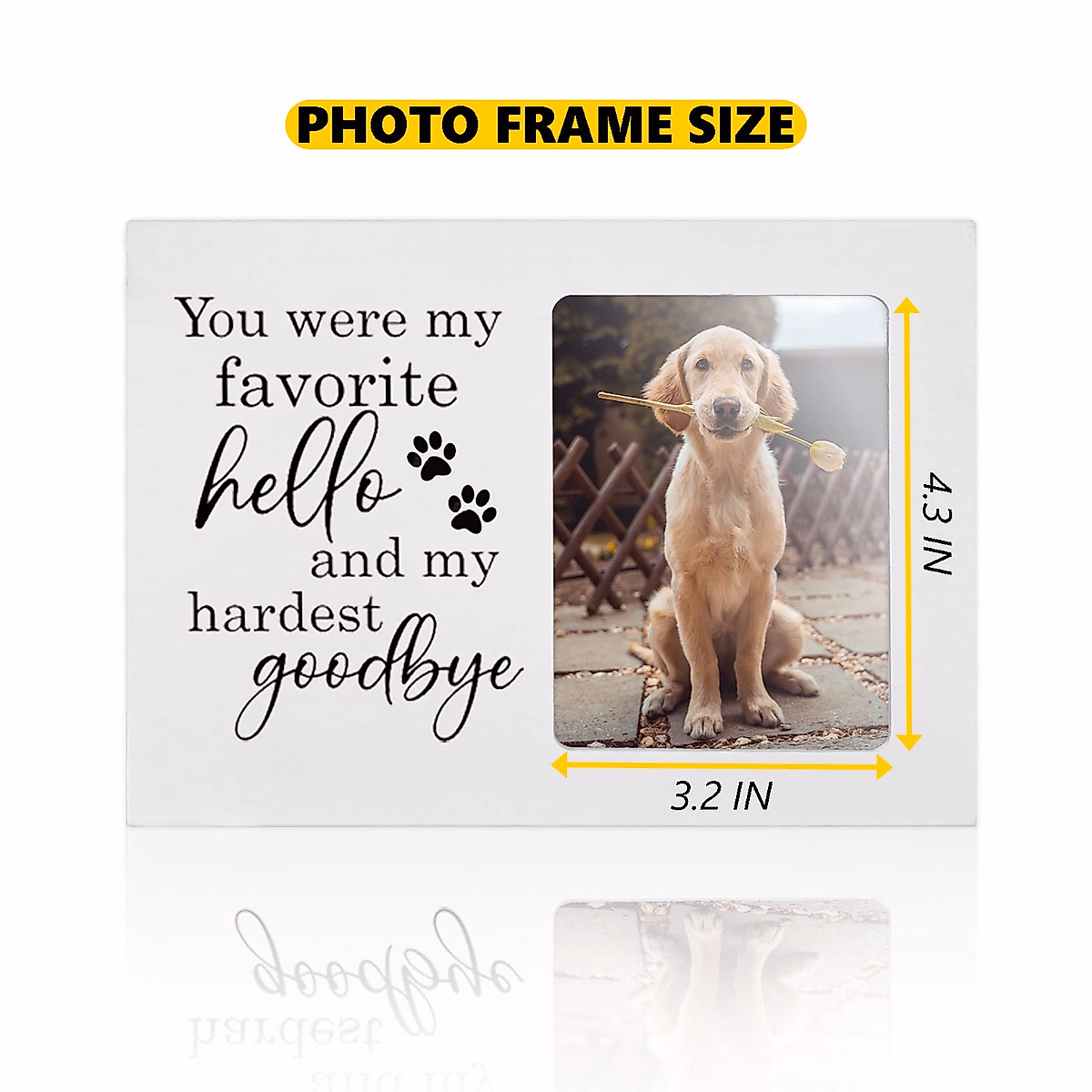 CHONIC Pet Urns for Dogs Ashes, Dog Urns with Photo Frame, Cat Ashes Keepsake Box, Loss of Dog Sympathy Urn, Pet Memorial Gifts, Pet Bereavement Gift, Dog Pass Away Remembrance Gift (White)