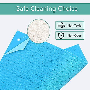 HOMEXCEL Swedish Sponge Dish Cloth, 12 Pack Reusable, Absorbent Hand Towels, Sponge Cloth for Kitchen, Bathroom, and Cleaning Counters (Pink/Blue/Yellow)