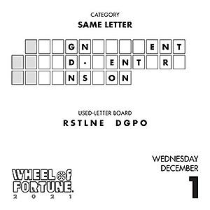Wheel of Fortune 2021 Day-to-Day Calendar