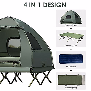 UMTEC 2-Person Compact Portable PopUp Tent Air Mattress and Sleeping Bag