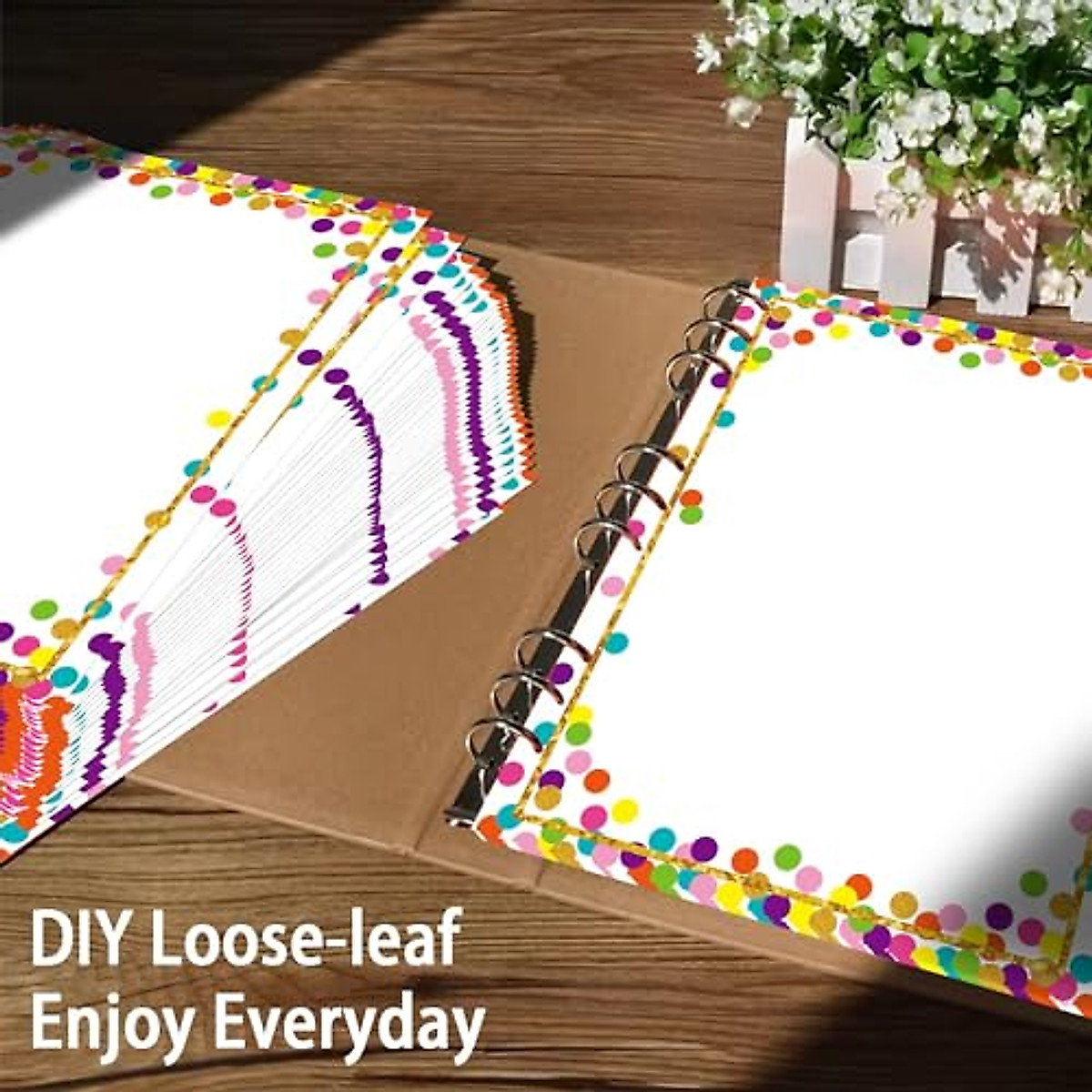 100 Sheets Back to School Confetti Stationery Computer Paper 8.5x10.5 Border Stationary Letterhead Paper for Teacher Printing Writing Letters, School Printer Supplies for Kids Home Family